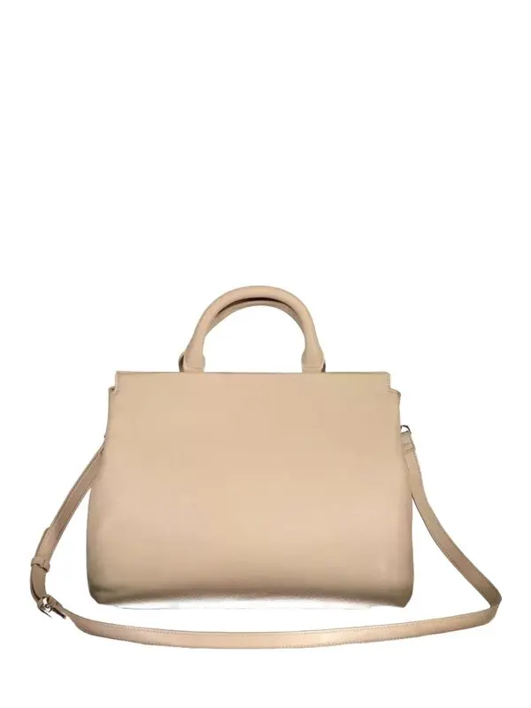 Byblos Pebbled Tote Bag With Whipstitch Detailing - Neutrals