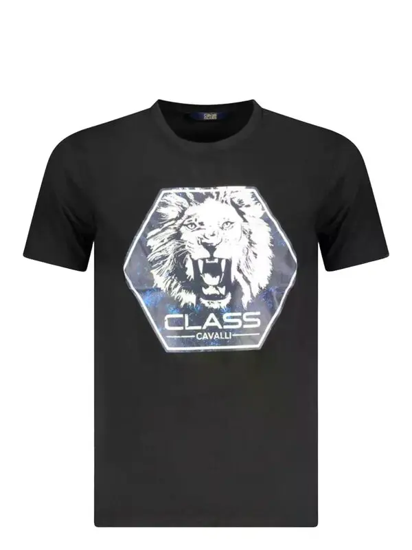 Roberto Cavalli Logo-print Cotton T-shirt - Black