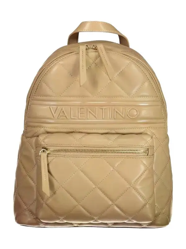 MARIO VALENTINO Quilted Embossed-logo Backpack - Neutrals