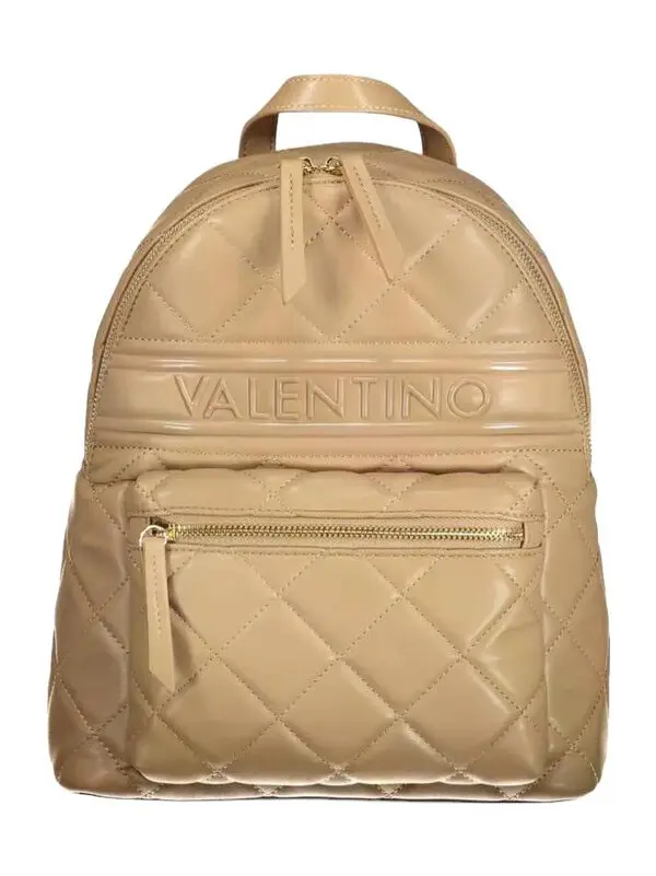 MARIO VALENTINO Quilted Embossed-logo Backpack - Neutrals