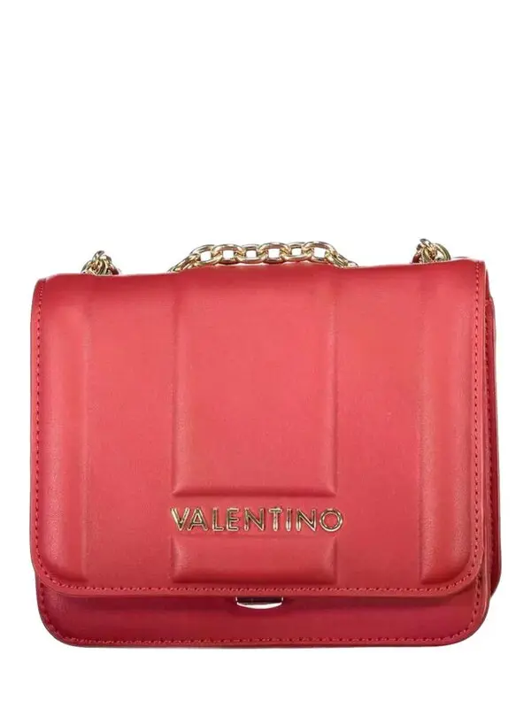 MARIO VALENTINO Quilted Shoulder Bag With Chain Strap - Red