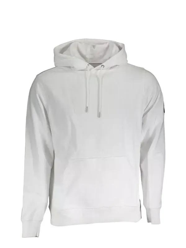 Calvin Klein Cotton Hoodie With Logo Patch - White