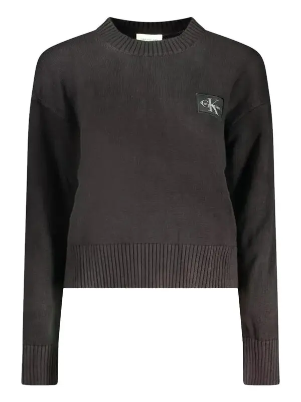 Calvin Klein Logo-patch Cotton Sweater - Brown