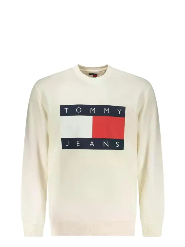 Tommy Hilfiger Logo-print Cotton Sweatshirt - Neutrals
