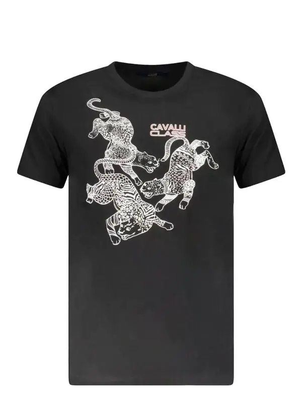 Roberto Cavalli Graphic-print T-shirt - Black