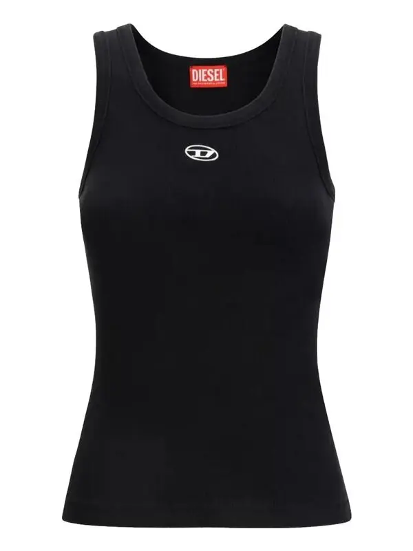DIESEL® Oval D-logo Tank Top - Black