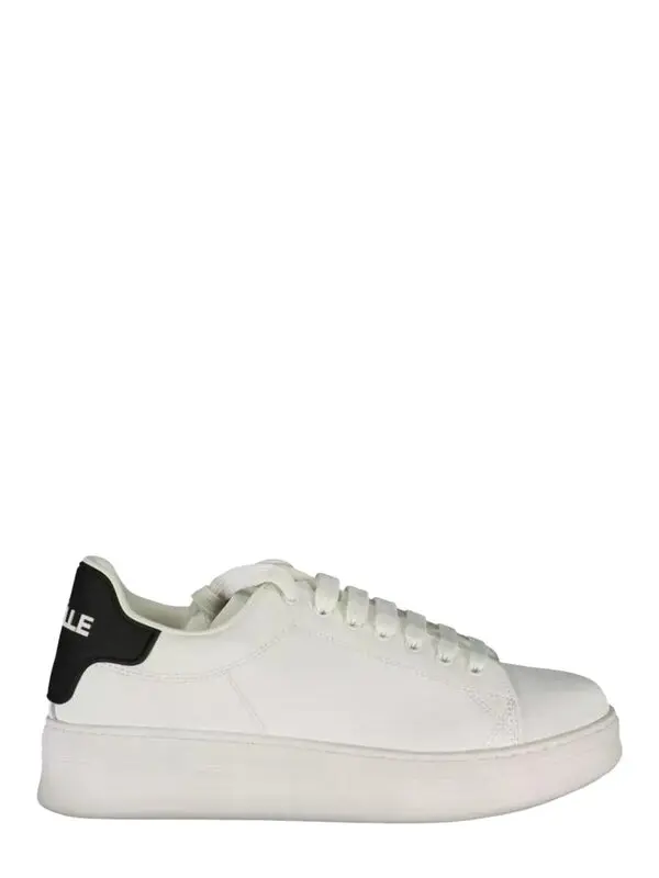 GAELLE Logo-print Lace-up Sneakers - White