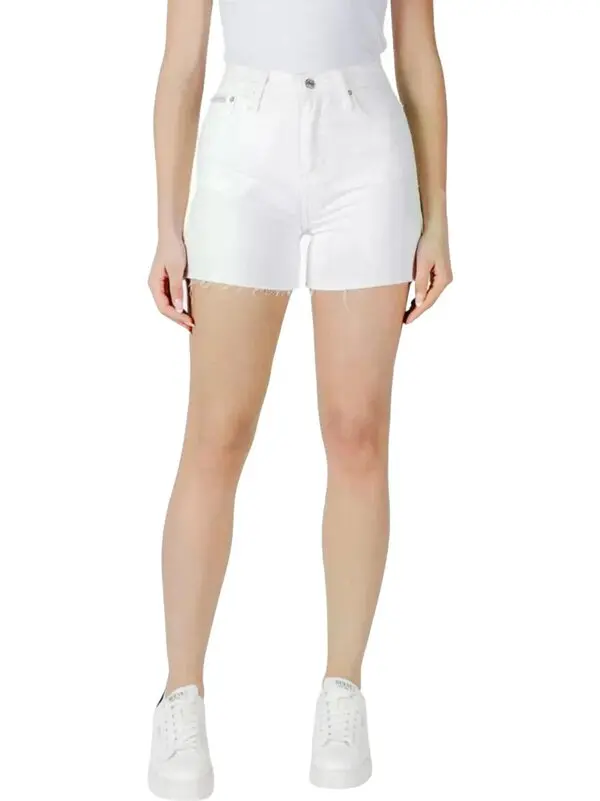 Calvin Klein Cotton Mini Shorts - White