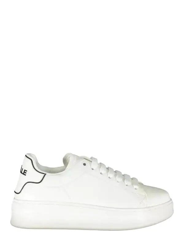 GAELLE Platform Lace-up Sneakers - White