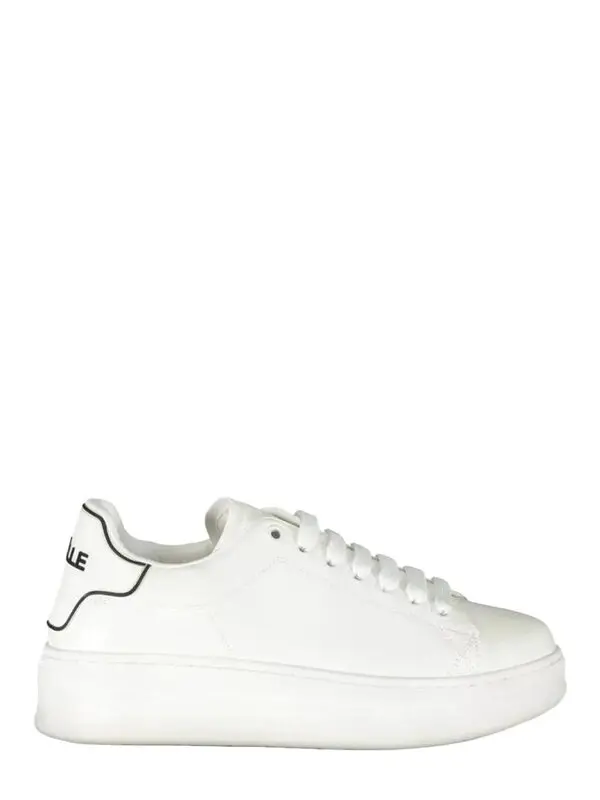 GAELLE Platform Lace-up Sneakers - White