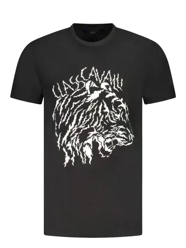 Roberto Cavalli Tiger-print Cotton T-shirt - Black