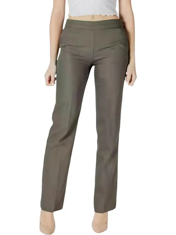 MORGAN Slim-fit Straight-leg Trousers - Green