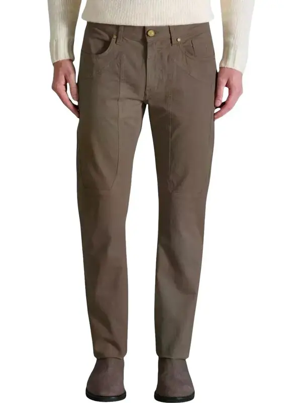 JECKERSON Button-up Straight-leg Trousers - Brown