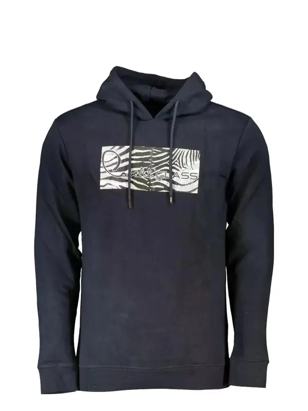 Roberto Cavalli Zebra-print Hoodie - Blue