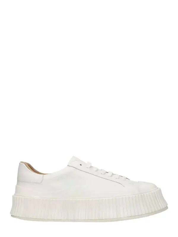 JIL SANDER Platform Leather Sneakers - White