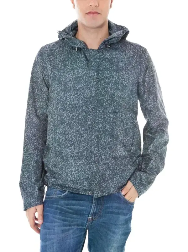 Calvin Klein Speckled Print Hooded Jacket - Grey