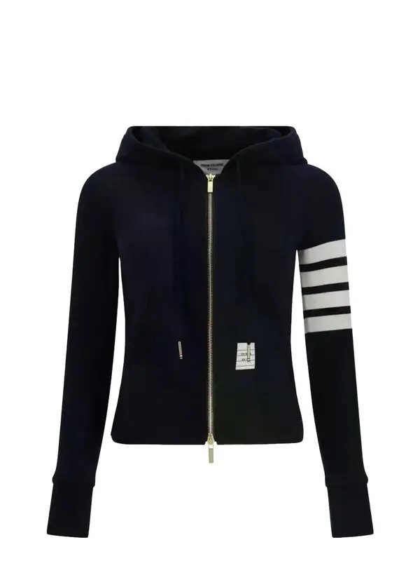 Thom Browne 4-bar Zip-up Hoodie - Blue