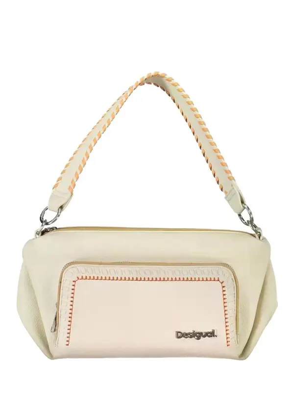 Desigual Embroidered Shoulder Bag - White