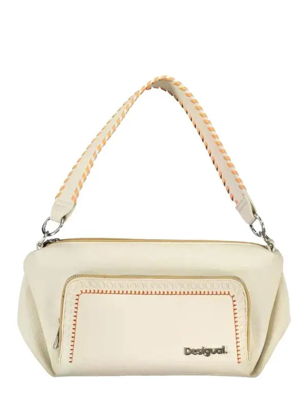 Desigual Embroidered Shoulder Bag - White