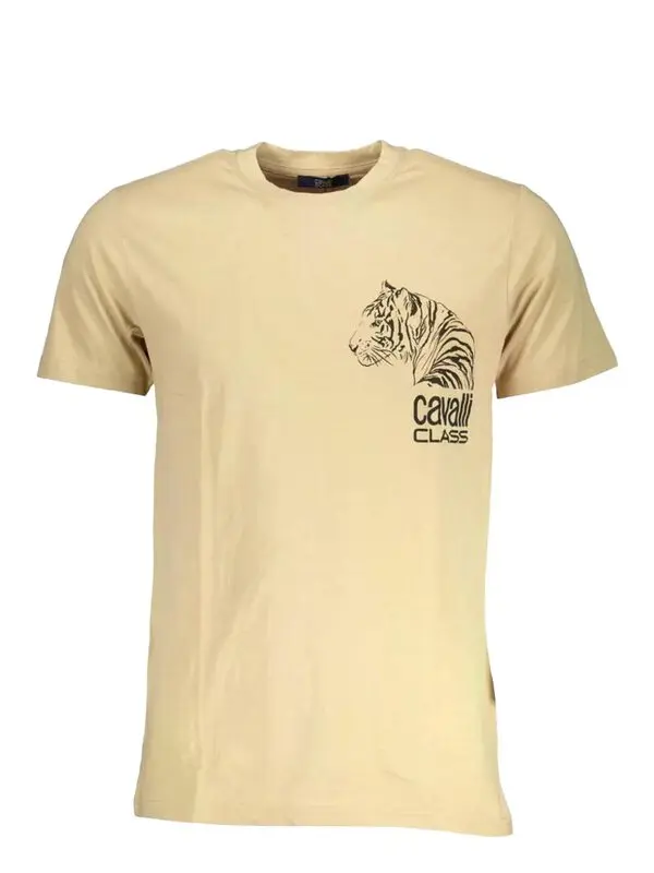 Roberto Cavalli Tiger-head Graphic-print T-shirt - Neutrals
