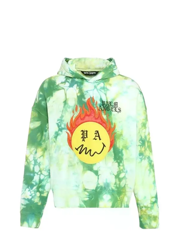 Palm Angels Tie-dye Hoodie - Green