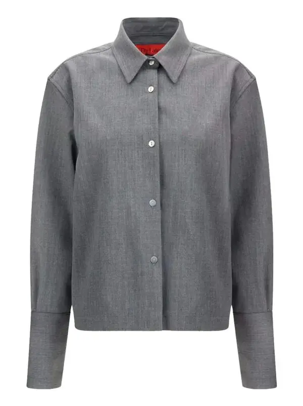 THELATEST Long-sleeved Cotton Shirt - Grey