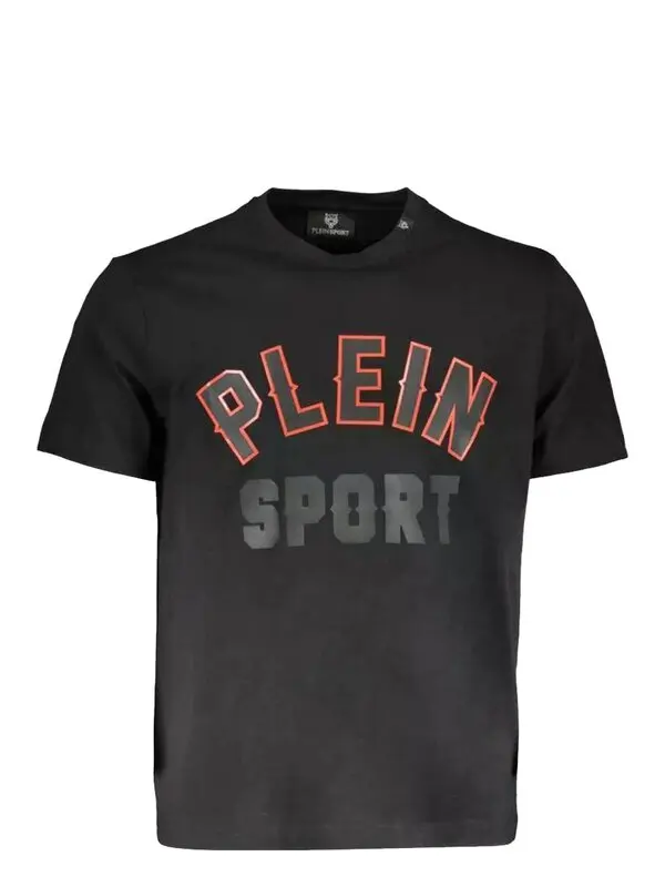 PLEIN SPORT Logo-print Cotton T-shirt - Black