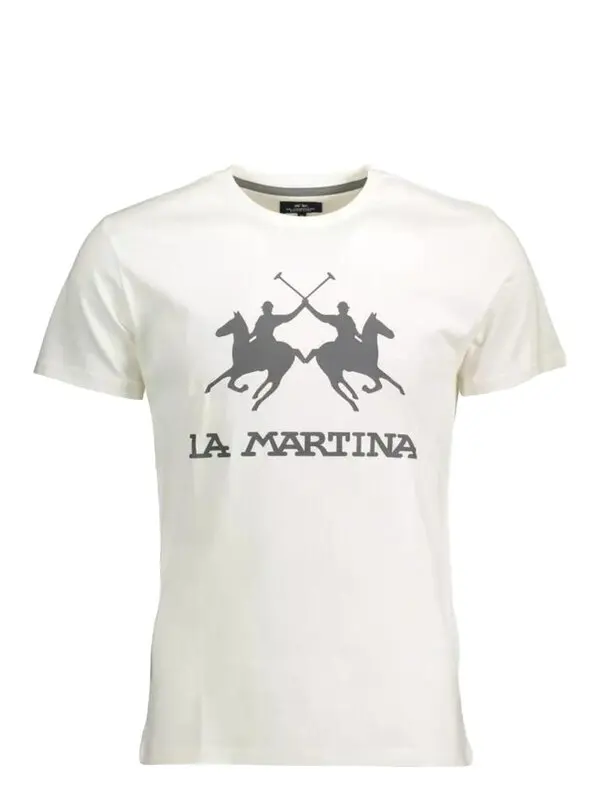 LA MARTINA Logo-print T-shirt - Neutrals