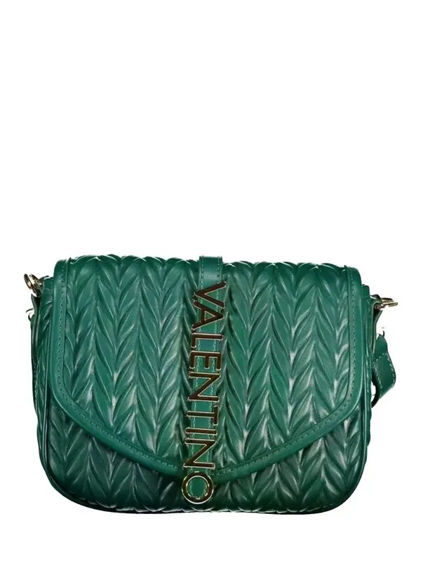MARIO VALENTINO Quilted Cross Body Bag With Logo Lettering - Green