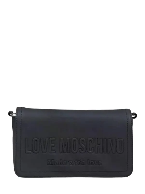 Moschino Logo-embossed Shoulder Bag - Black