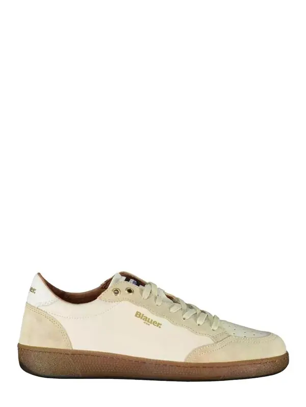 BLAUER. Suede Panelled Sneakers - Neutrals