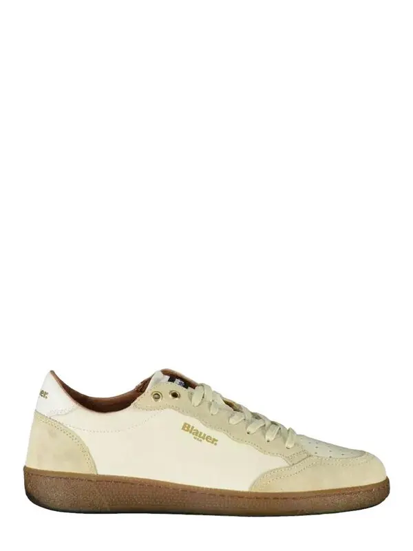 BLAUER. Suede Panelled Sneakers - Neutrals