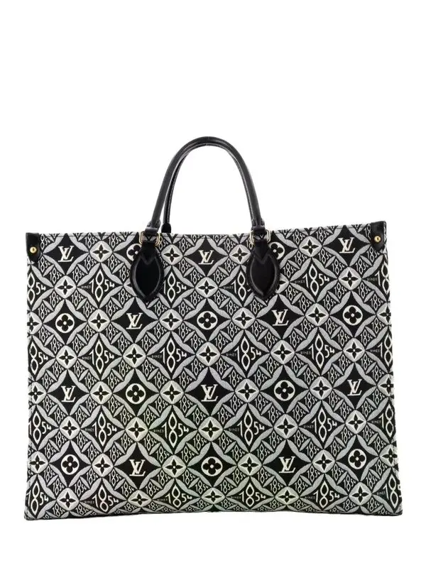 LOUIS VUITTON Onthego Limited Edition Since 1854 Monogram Jacquard Gm Tote Bag - Black