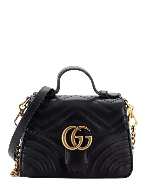 Gucci Gg Marmont Mini Satchel - Black