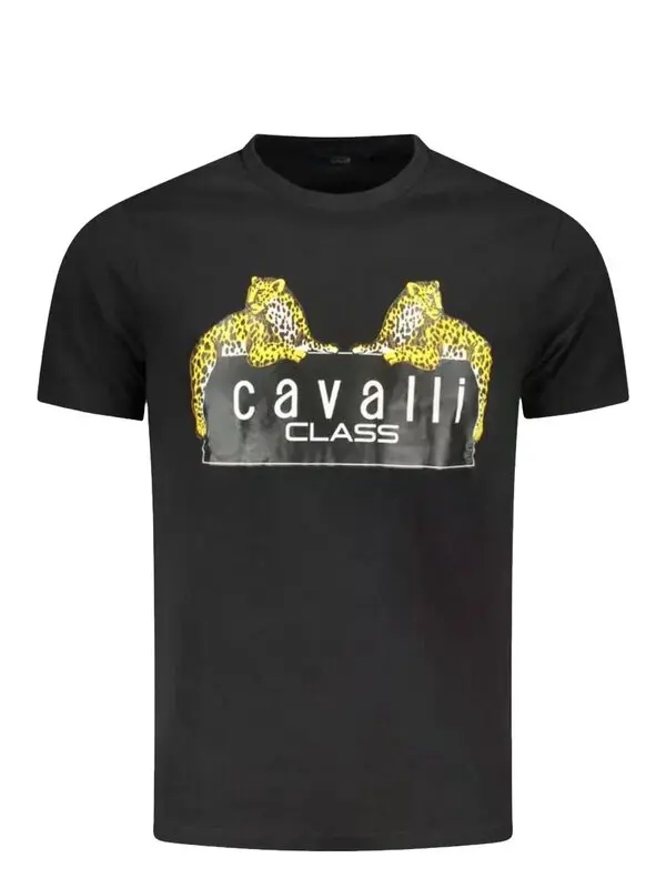 Roberto Cavalli Leopard-print T-shirt - Black