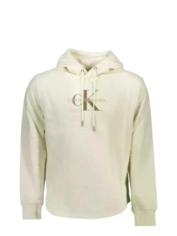Calvin Klein Waffle-knit Cotton Hoodie - Neutrals