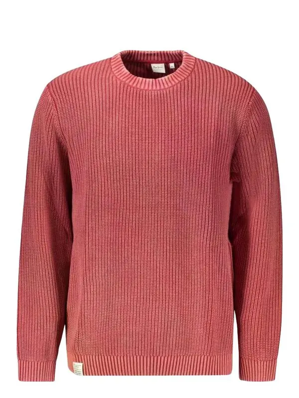 Pepe Jeans Ribbed-knit Cotton Sweater - Red