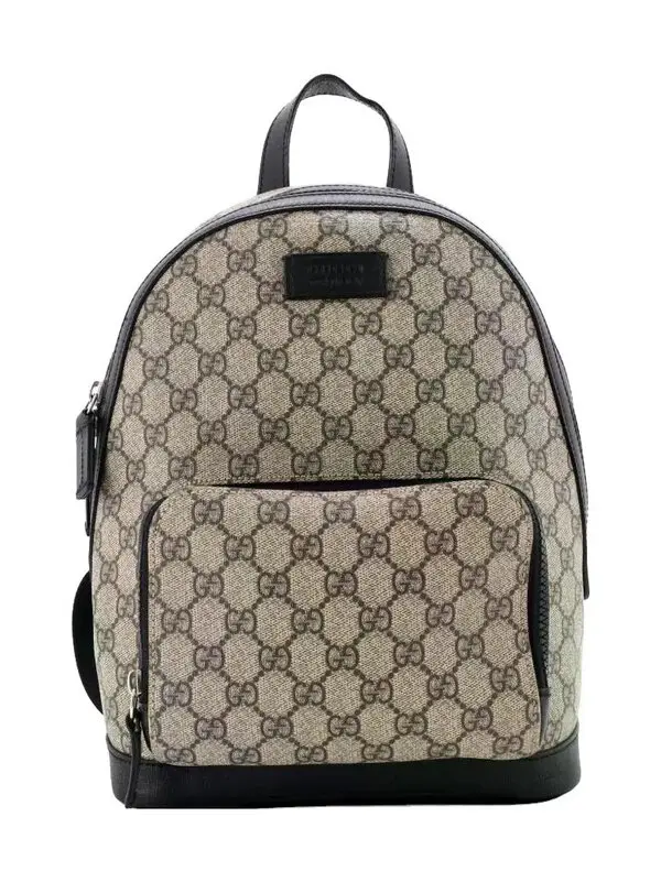 Gucci Zip Pocket Gg Coated Canvas Small Backpack - Brown
