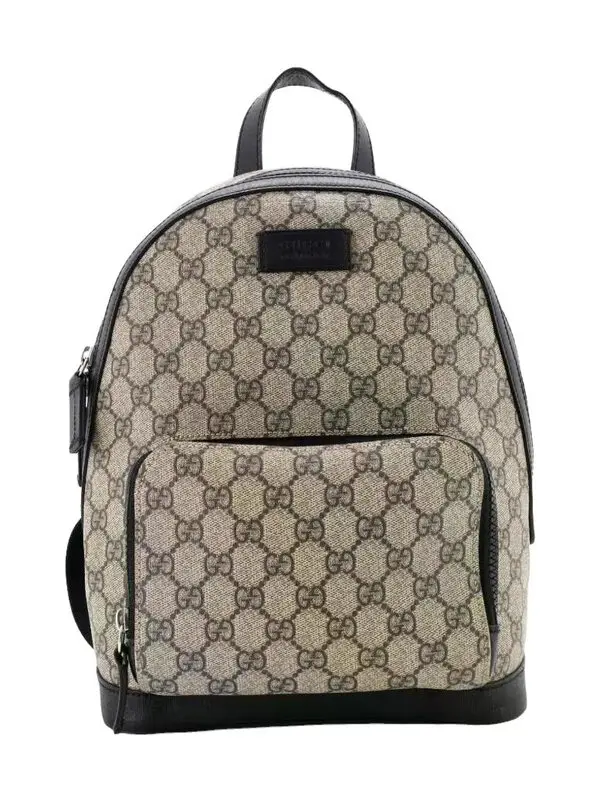 Gucci Zip Pocket Gg Coated Canvas Small Backpack - Brown