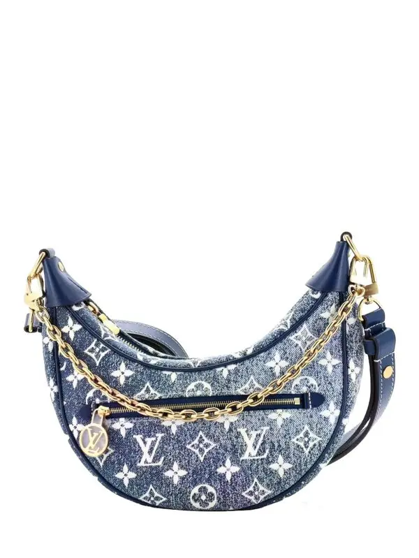 LOUIS VUITTON Loop Handbag Monogram Jacquard Denim - Blue