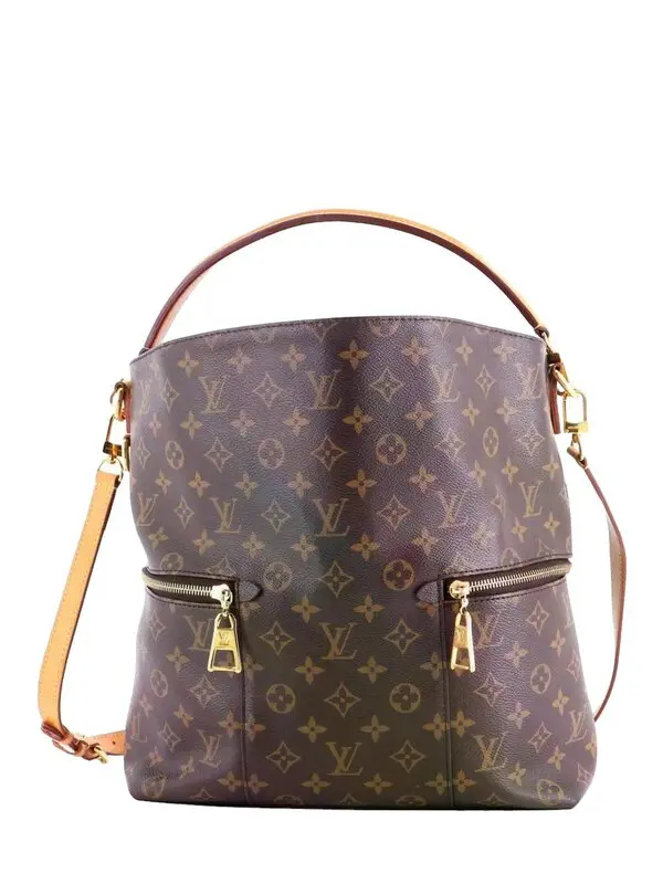 LOUIS VUITTON Melie Handbag Monogram Canvas Hobo Bag - Brown