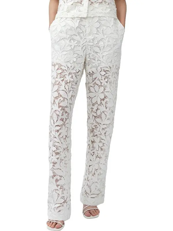 Simkhai Braylen Cotton Lace Pants - White