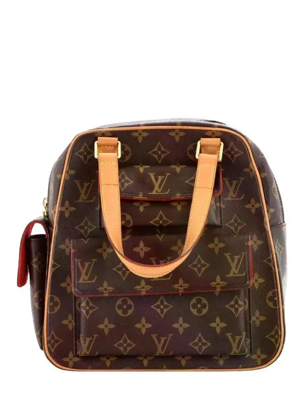 LOUIS VUITTON Excentri-cite Handbag Monogram Canvas Satchel - Brown