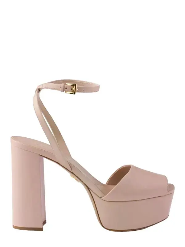 Prada Nappa Leather Platform Sandals - Pink