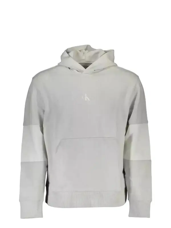 Calvin Klein Colorblock Logo-embroidered Hoodie - Grey