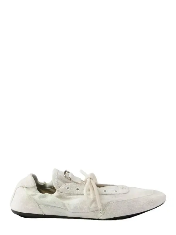 Prada Collapse Denim Sneakers - Neutrals