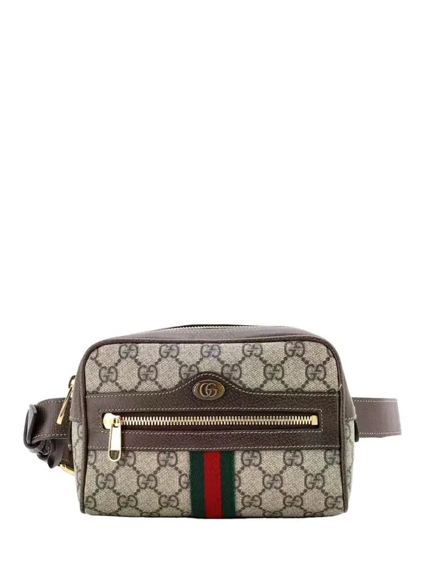 Gucci Ophidia Gg Coated Canvas Small Belt Bag - Brown
