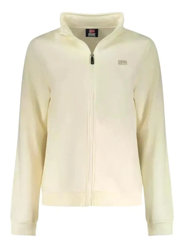 NORWEGIAN RAIN Zip-up Cotton Sweater - Neutrals