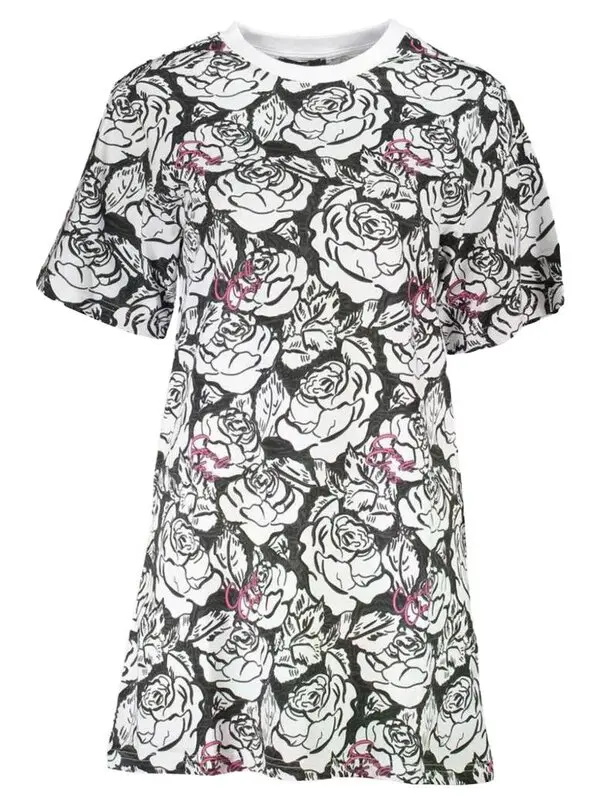 Roberto Cavalli Printed Cotton Dress - White