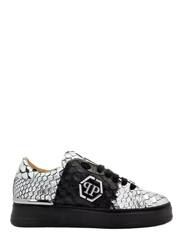 Philipp Plein Python-effect Sneakers - Silver